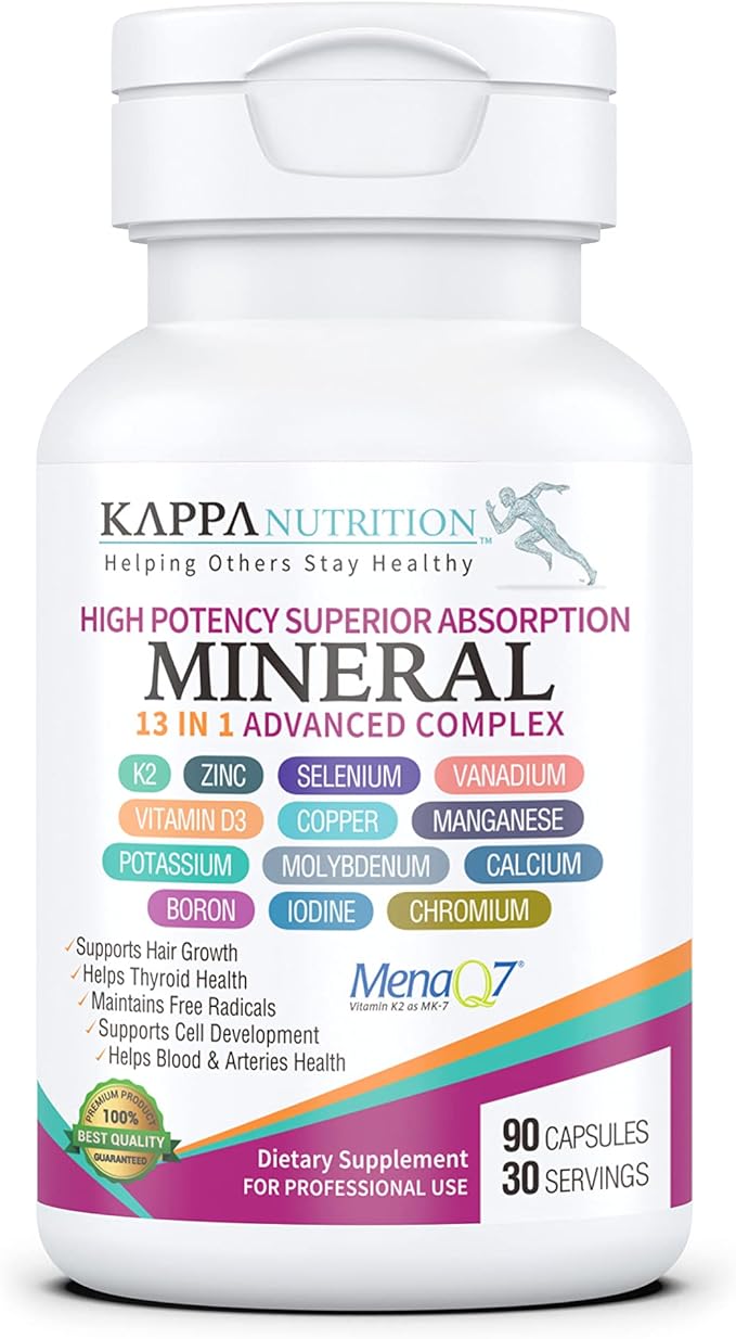 Amazon.com: KAPPA NUTRITION (90 Capsules),Vitamin K2, Vitamin D3, Zinc ...
