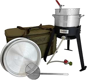 Amazon.com: Bayou Classic 633-213 Bayou Riverbank Fryer Kit Includes 10 ...
