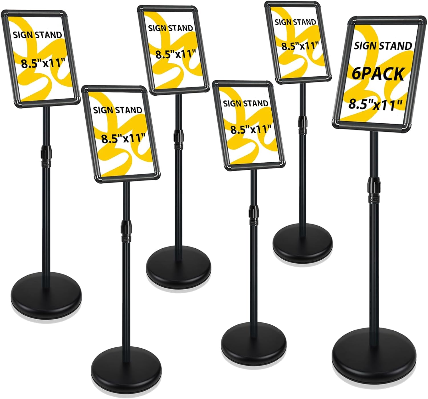 Amazon.com : PUJIANG 6 Pack Adjustable Sign Stands - 8.5" x 11 ...
