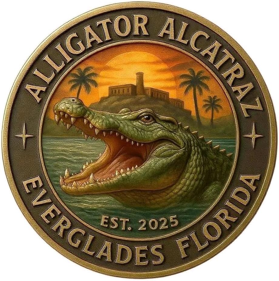 Amazon.com: Alligator Alcatraz Challenge Coin，2025 Commemorative Coin ...