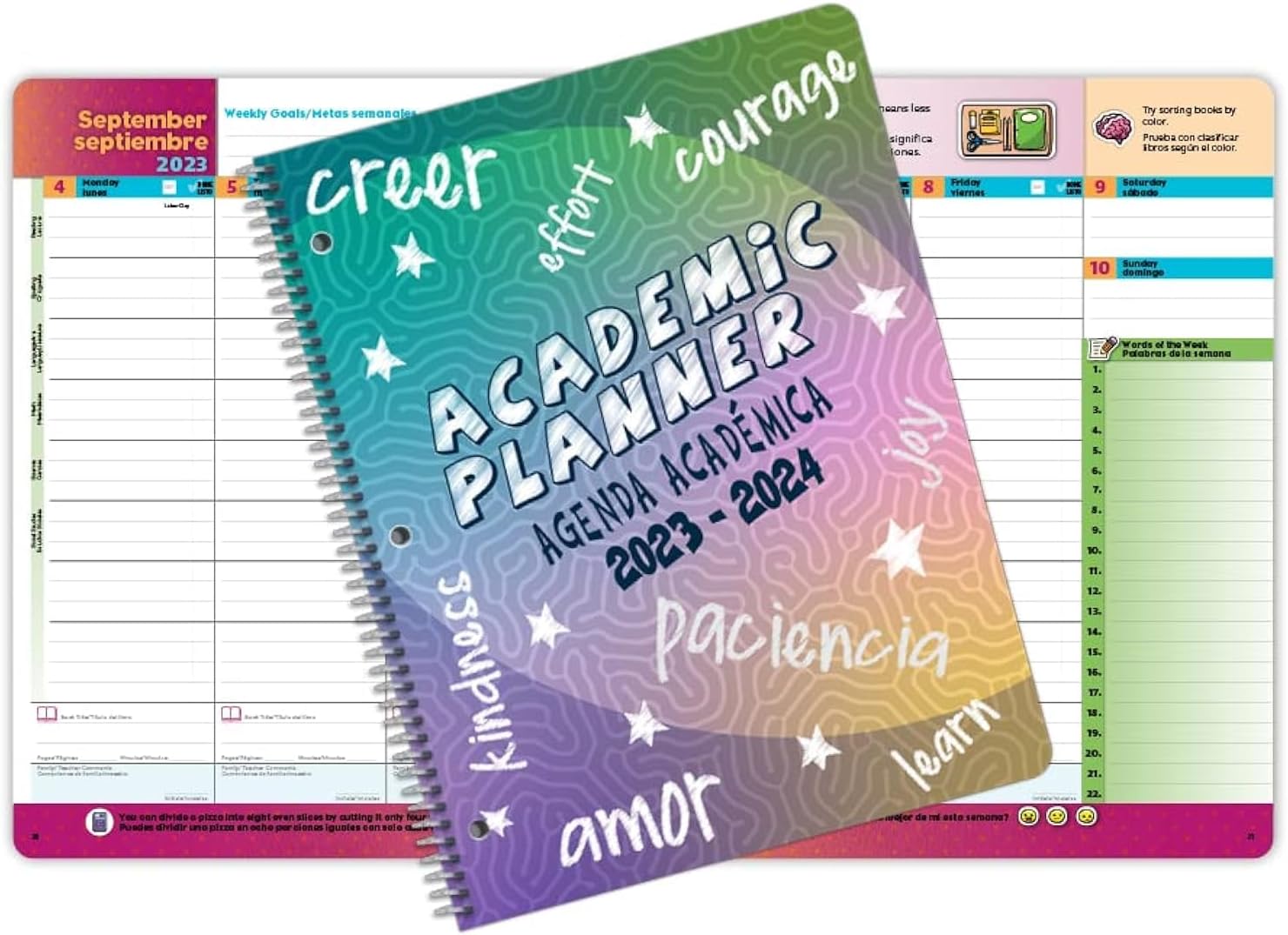 Amazon.com : Dated Bilingual Elementary Student Planner for the 2023 ...