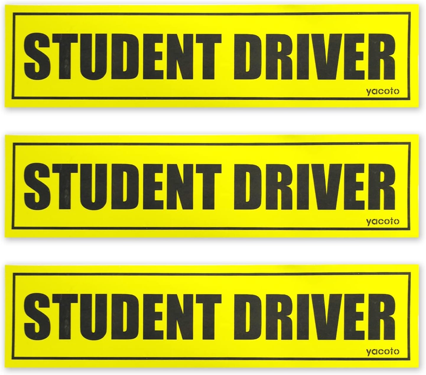 Amazon.com: Flexible Magnets Student Driver' Magnet - Bumper Stickers ...