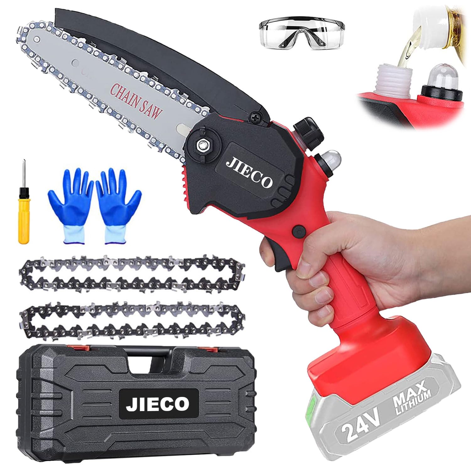 Amazon.com: Mini Chainsaw for Makita 18V Max Battery, 6 Inch Cordless Power Chainsaw, with Oil ...