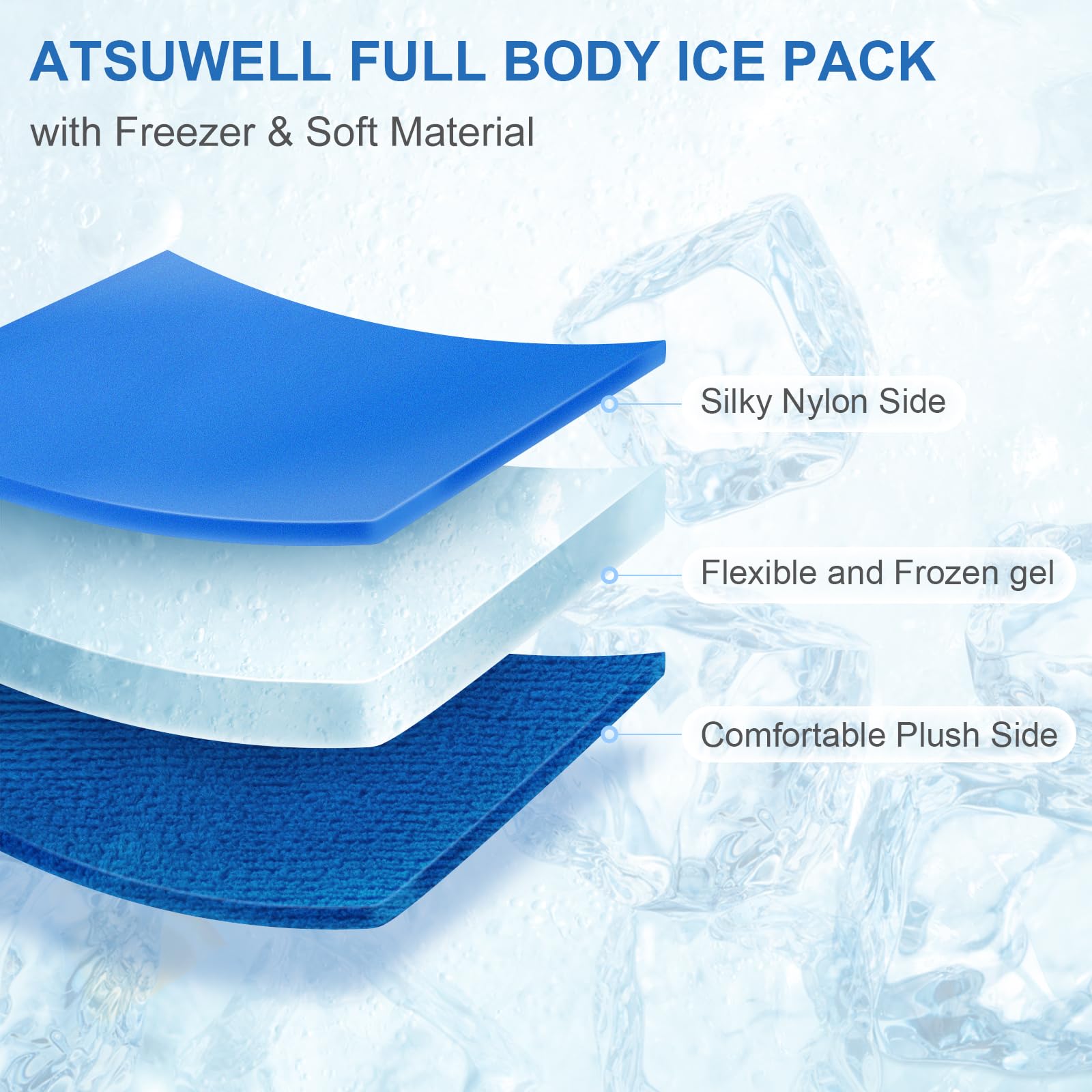 Snapklik.com : Extra Large Ice Pack For Full Body, 47 X 17.5 Gel Large ...