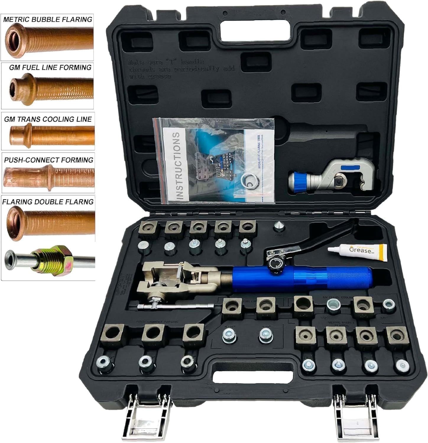 Amazon.com: Hydraulic Flaring Tool Kits,45° Double Flaring Tools, 33PCS ...