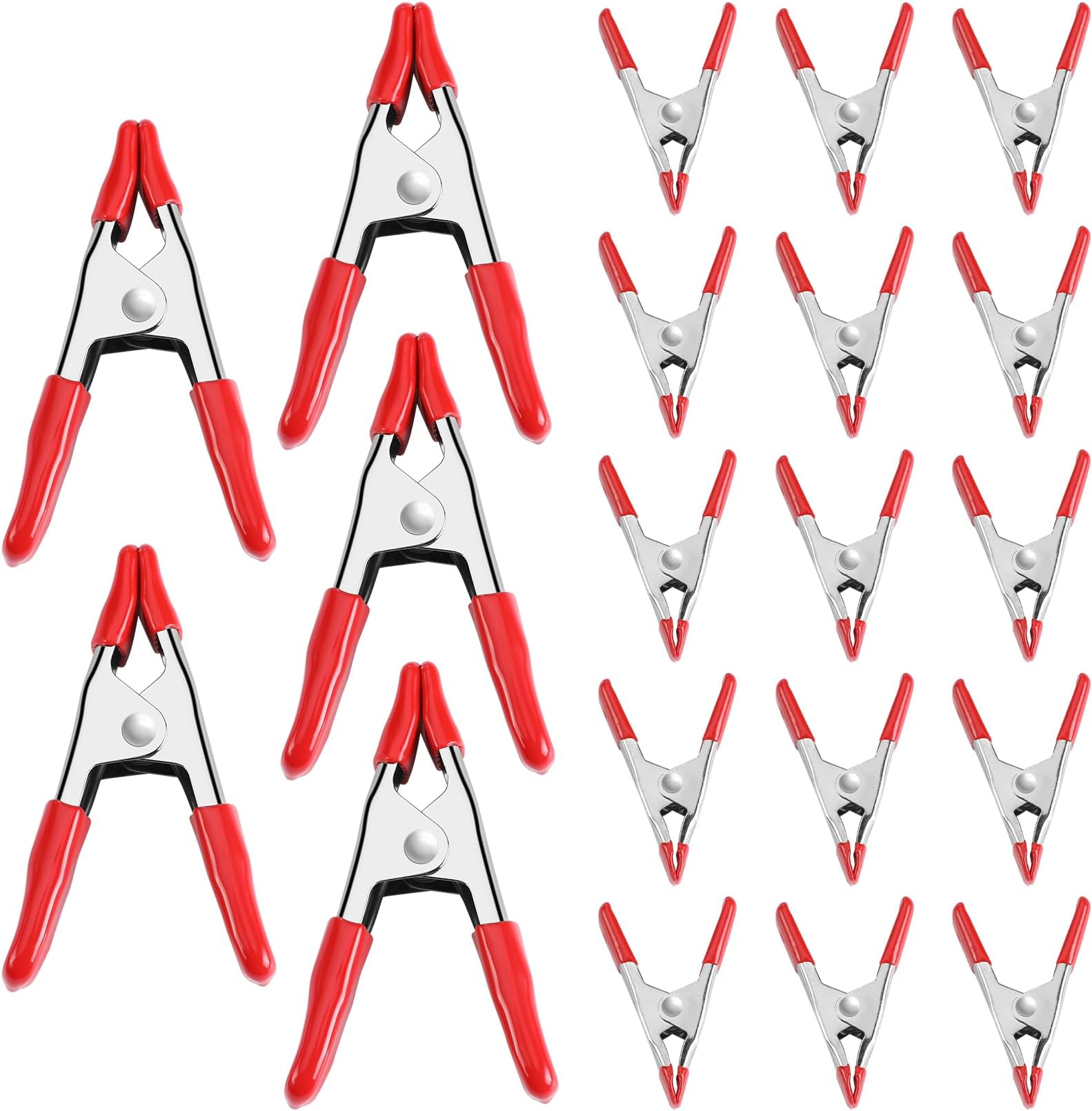 WORKPRO 20-Piece Steel Spring Clamp Set, 15pc 3/4" clamps, 5pc 1 ...