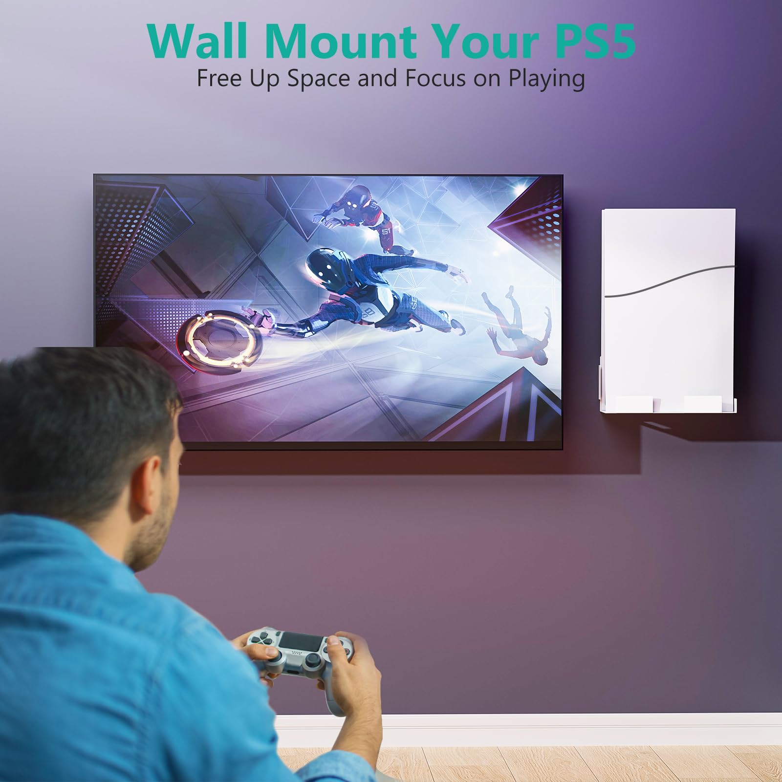 Snapklik.com : WALI Wall Mount For PS5, Metal Wall Holder For PS5 Slim ...