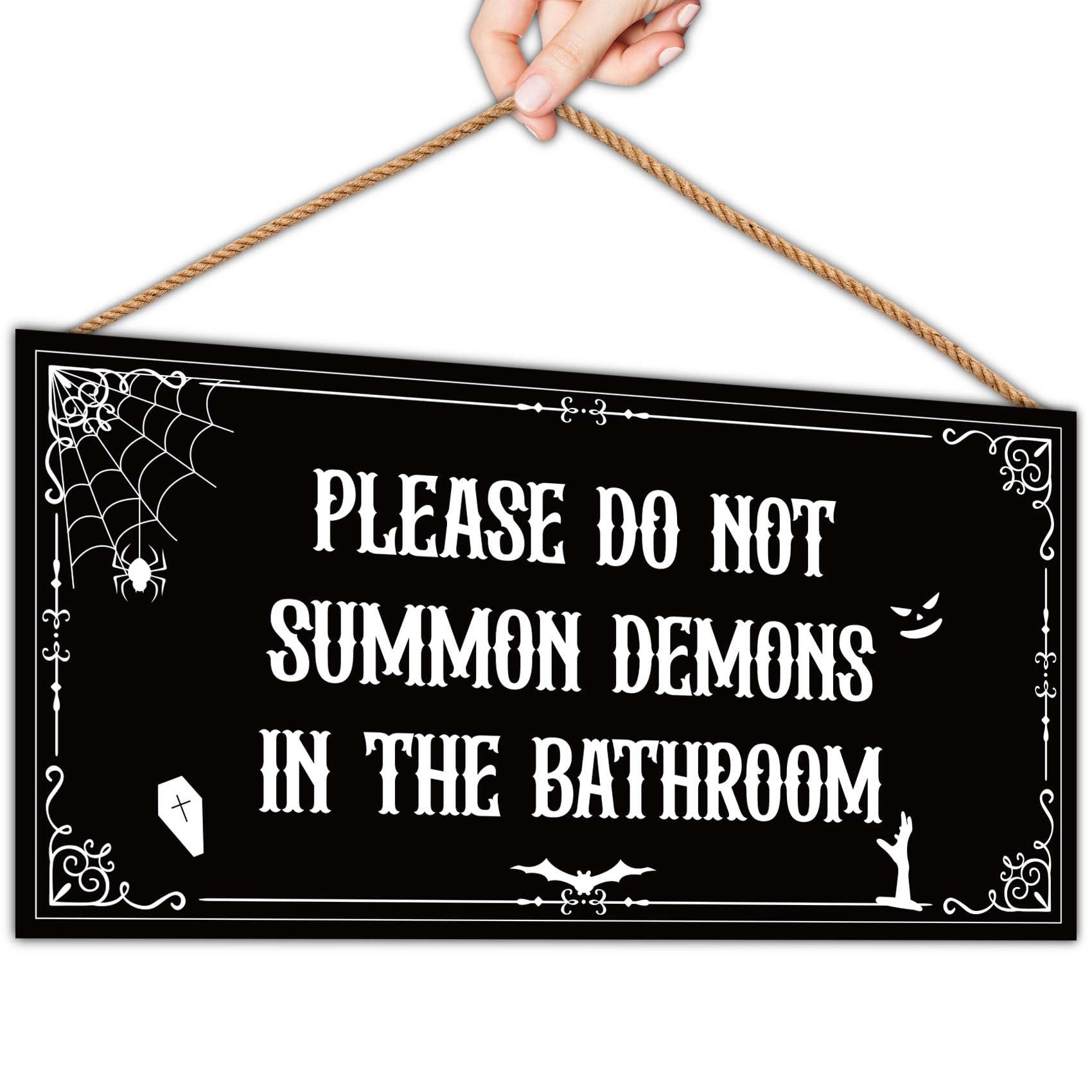 Amazon.com: Catta Vintage Funny Gothic Halloween Bathroom Decor, Witchy ...