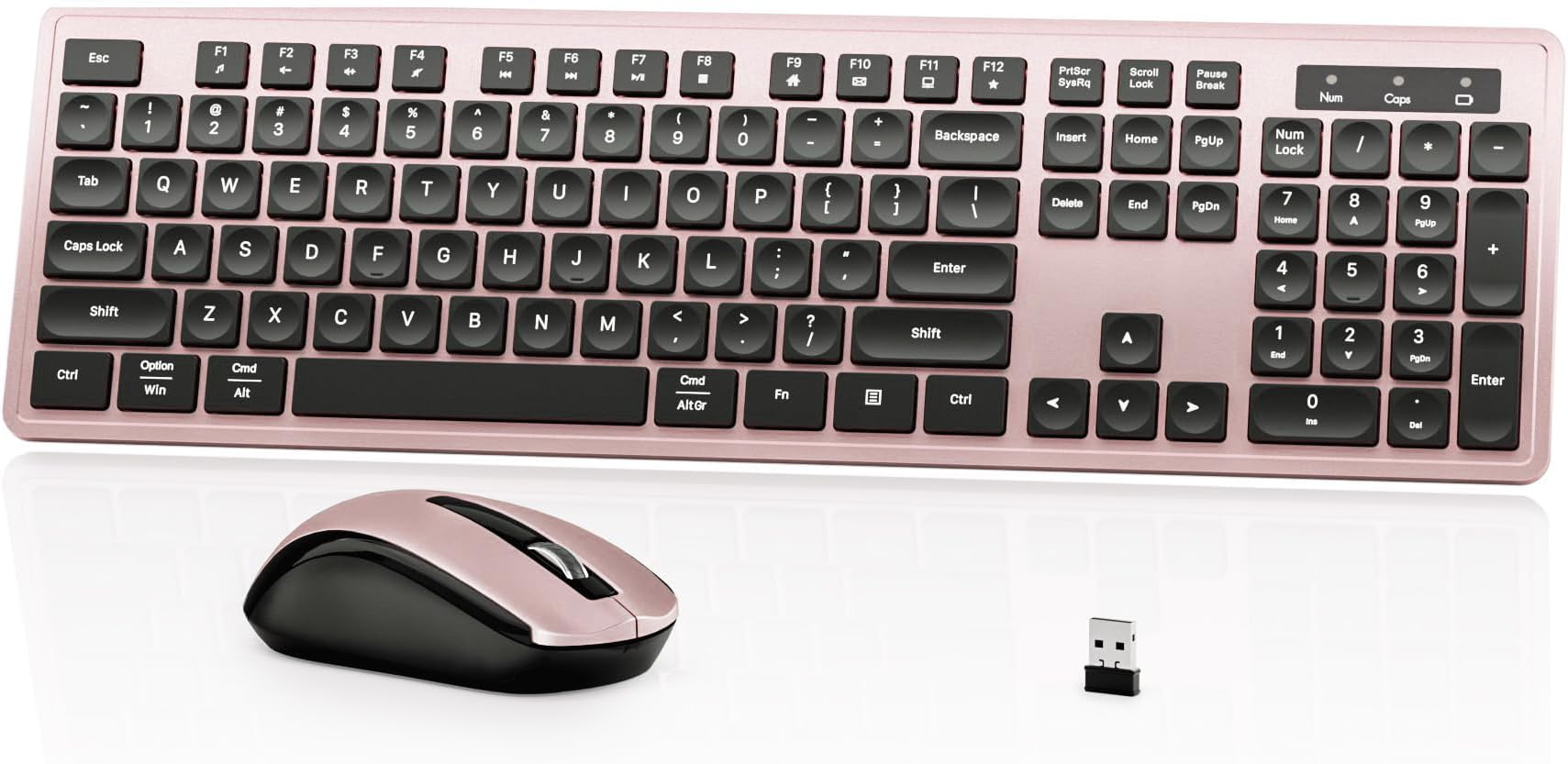 Amazon.com: Wireless Keyboard and Mouse Combo 17inch Full Size 2.4G USB ...