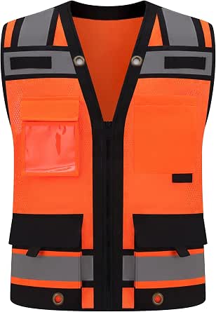 Amazon.com: Class 2 High Visibility Reflective Safety Vests Women & Men ...