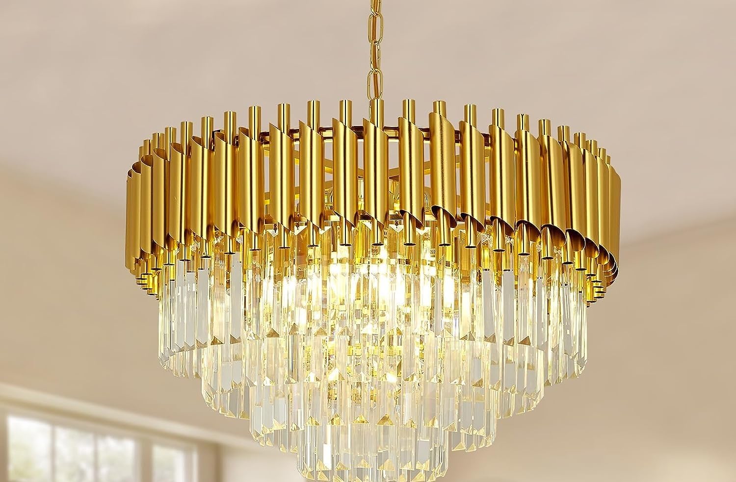 Buy ADWAIT K9 Crystal Chandelier for Living Room Ceiling Light S4 ...