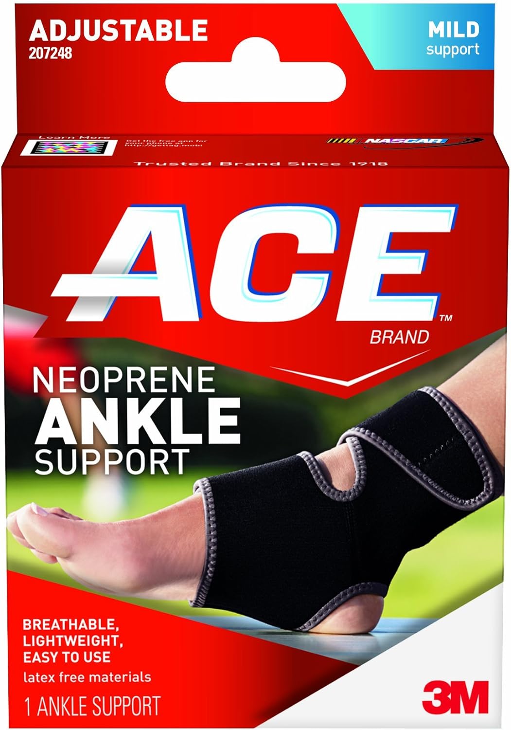 Amazon.com: Ace Neoprene Ankle Brace, One Size (1 Brace) : Health ...