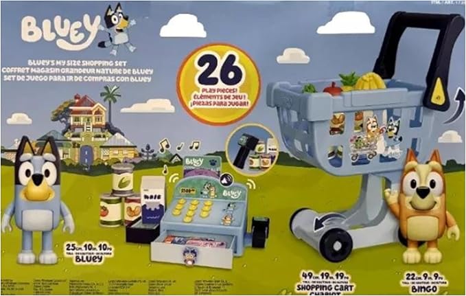 Amazon.com: Bluey 's My Size Shopping Set Takes Your Child into The ...