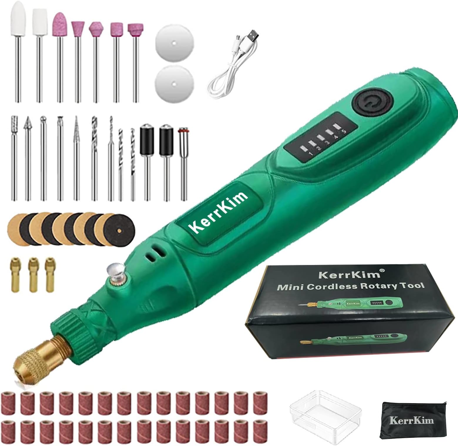 Cordless Mini Grinder, 3 Speed Adjustable Electric Grinder Pen Rotary ...