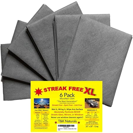 Amazon.com: Streak Free Microfiber Cloth “As Seen on Tv” 6 Pack ...