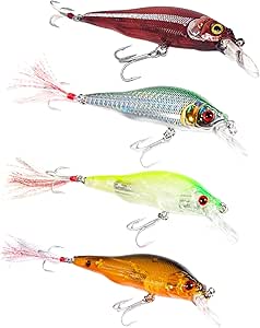 Amazon.com : VENSE Jerkbait Percha Minnow Fishing Lure 80mm Sinking ...
