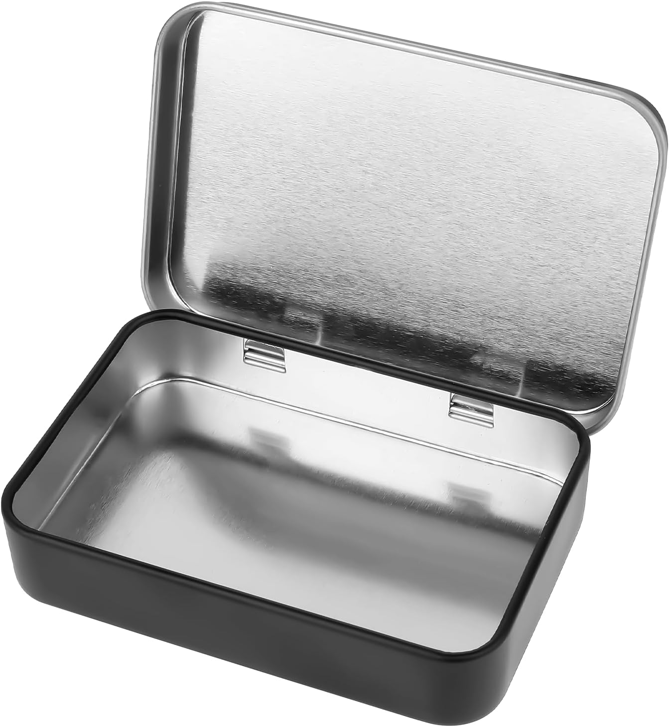 Amazon.com: Ouligay Black Metal Rectangular Empty Hinged Tins Metal Tin ...