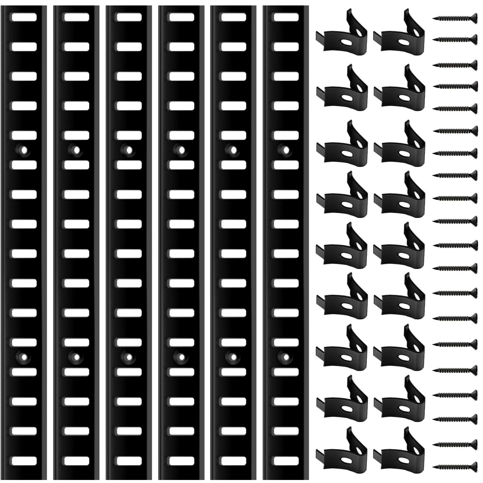 Amazon.com: 6 Pcs 36 Inch Shelf Pilaster,Adjustable Shelf Brackets ...