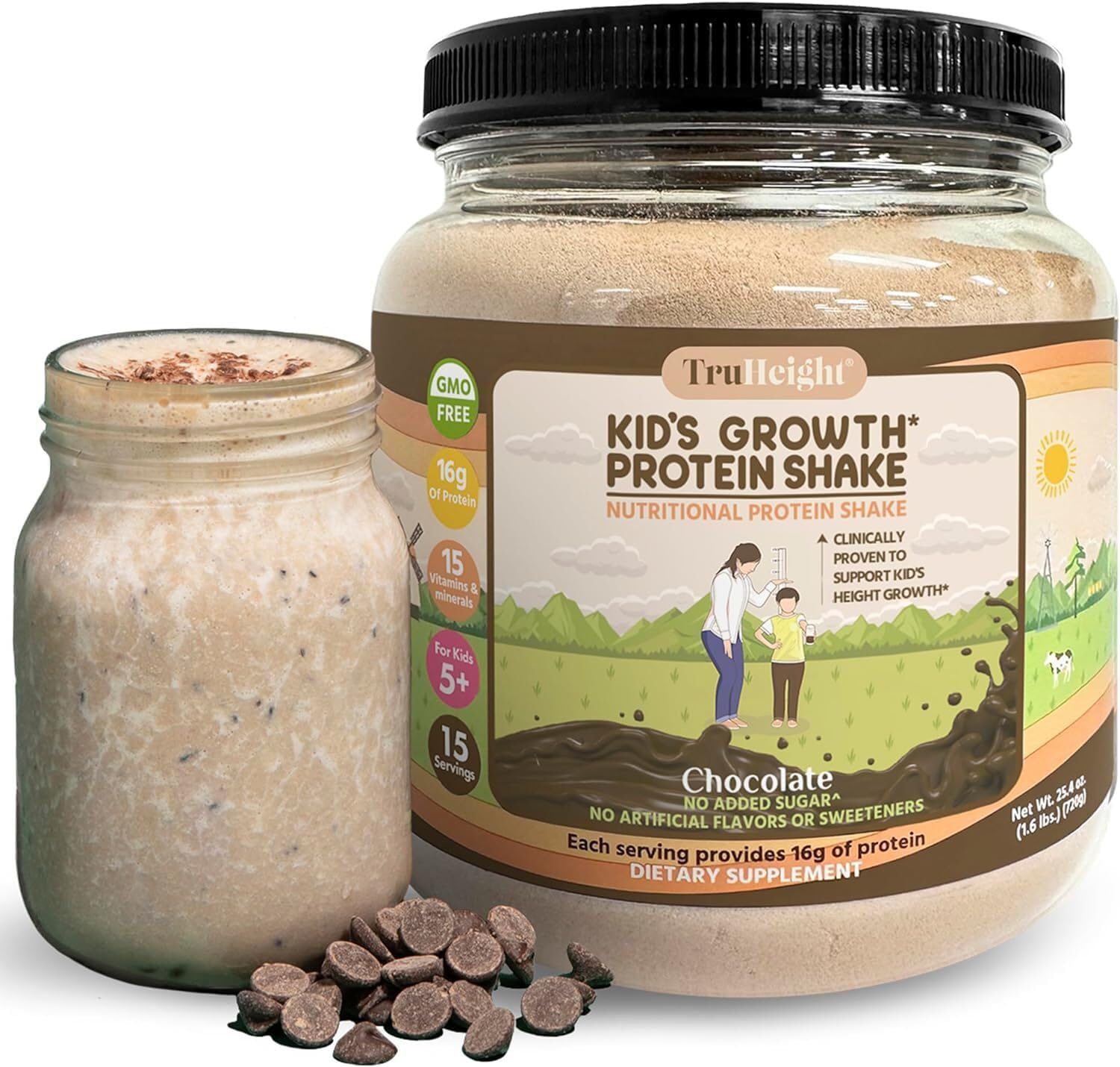 Buy TruHeight Growth Protein Shake (Chocolate, Whey) Natural Growth ...