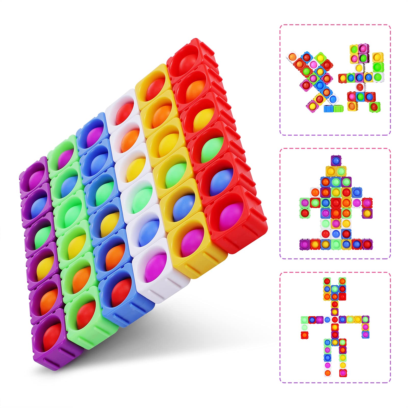 Buy WALLFID Simple Fidget Toy,Splicing Stress Reliever Toy,Portable ...