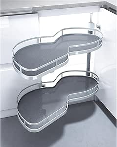 Amazon.com: UWYTGF Adjustable Kitchen Corner Cabinet Carousel - Pull ...
