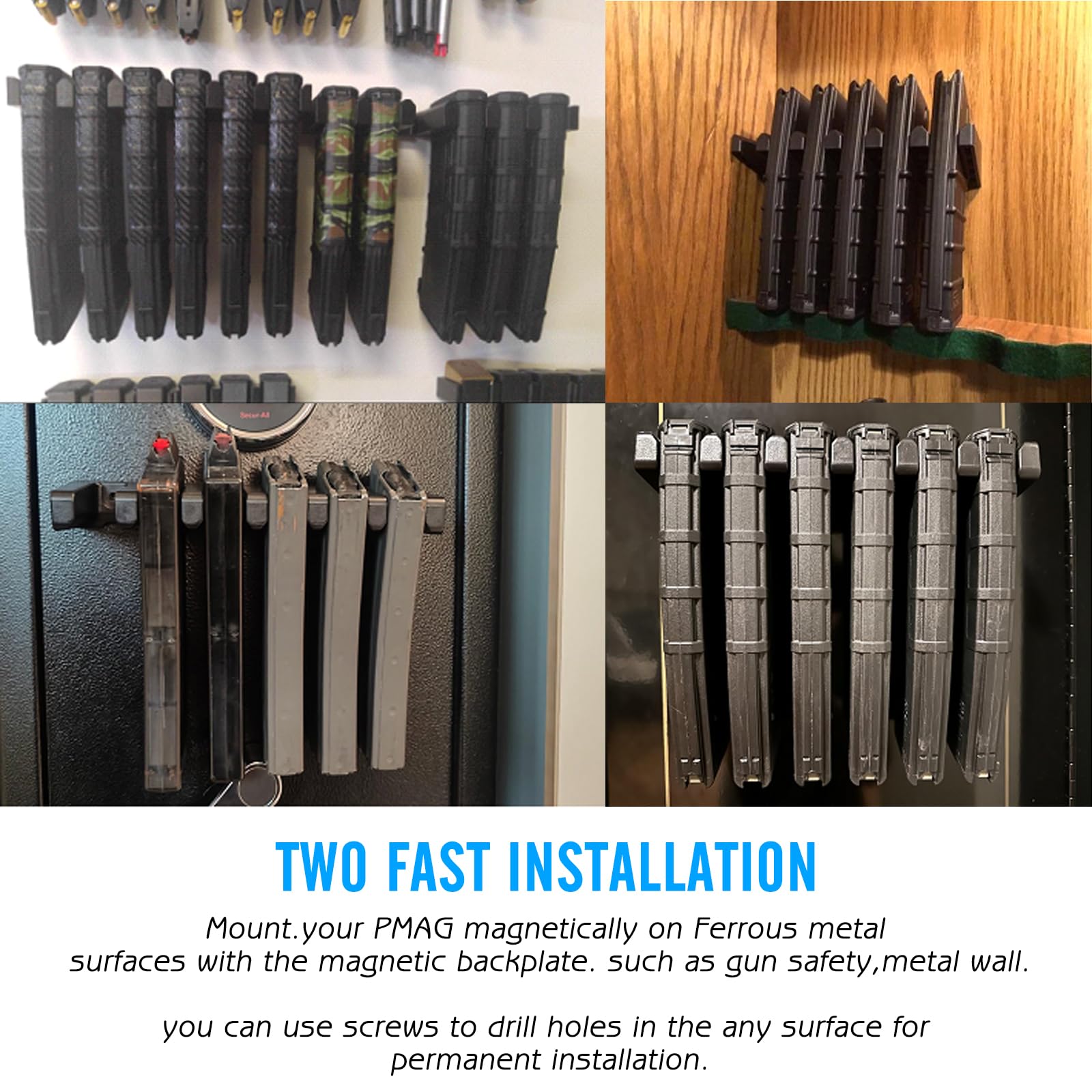 Snapklik.com : Magnetic PMAG Wall Mount,AR Mag Holder Wall Mount, PMAG ...