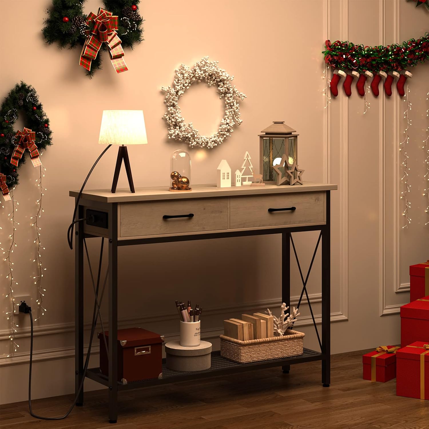 Amazon.com: IDEALHOUSE Console Table with Storage, 39.3'' Entryway ...