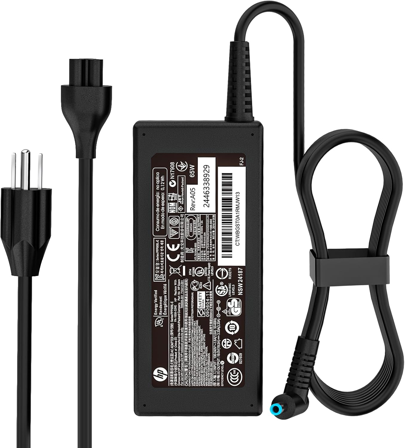 Amazon.com: 65W 45W 4.5mm Smart AC Adapter Fit for HP Pavilion x360 15 ...