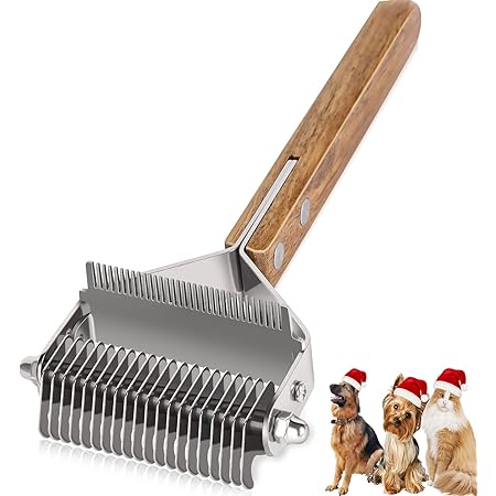 Amazon.com: PawsPamper Professional Grooming Rake for Dogs & Cats | Tug ...