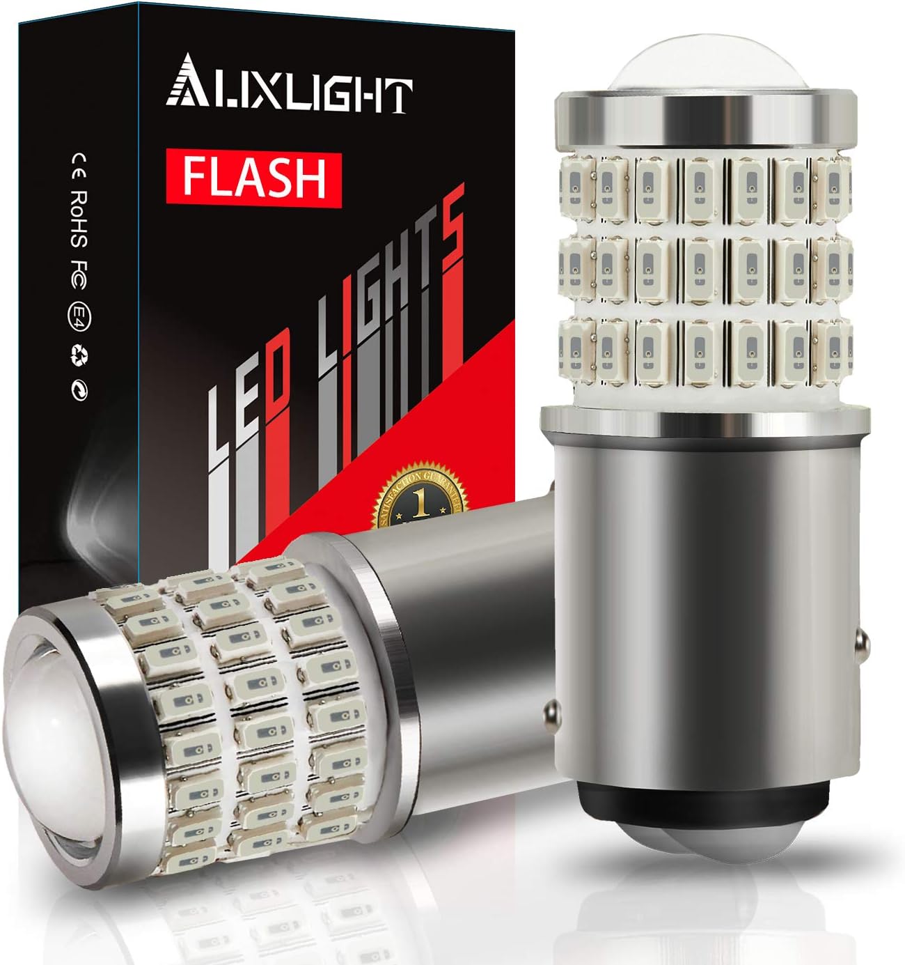 Amazon.com: Red Flashing 12V 1156 1141 BA15S LED Strobe Tail Brake ...