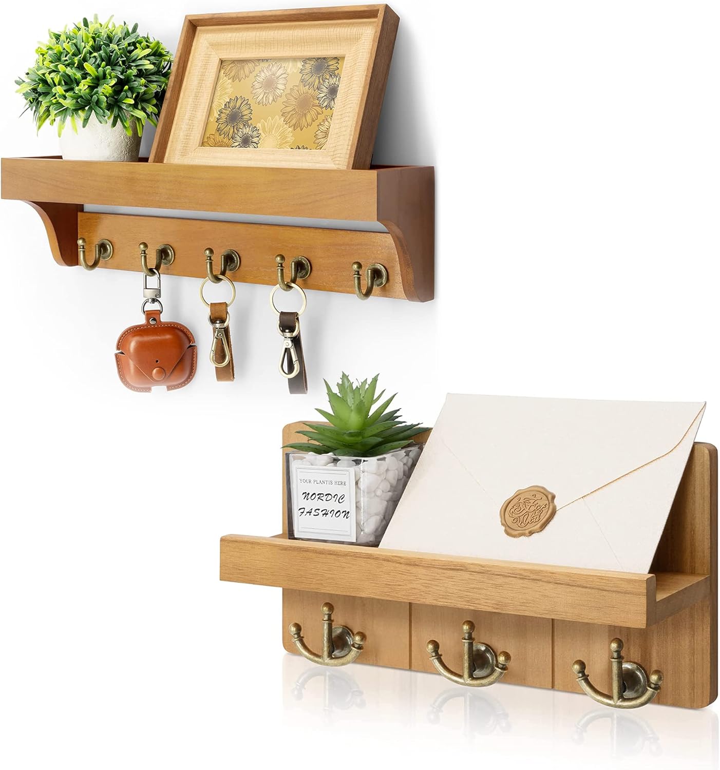 Amazon.com: Rebee Vision Rustic Arc Key Holder Set: 11" & 14" Wall ...