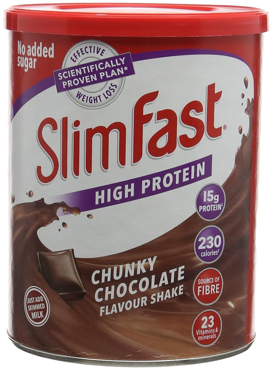 Amazon.com : Slim-Fast Rich Chocolate Flavour Milkshake Powder - 12 ...