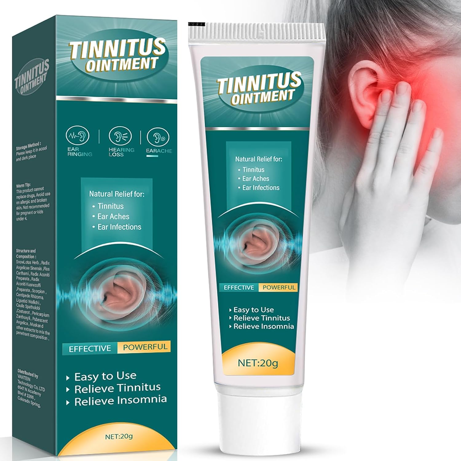 Amazon.com: Tinnitus Relief for Ringing Ears, Natural Herbal Formula ...