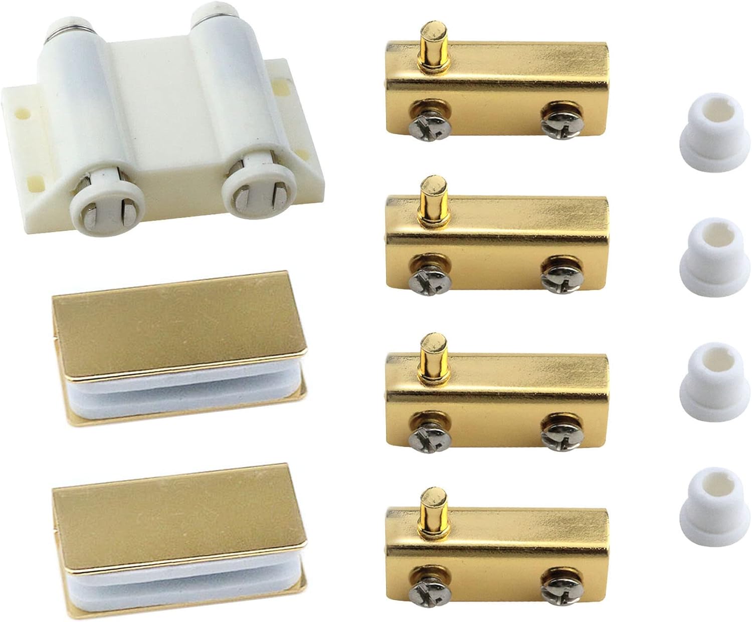 Pastlla Glass Door Pivot Hinge with Magnetic Catch and Clamp Set for ...
