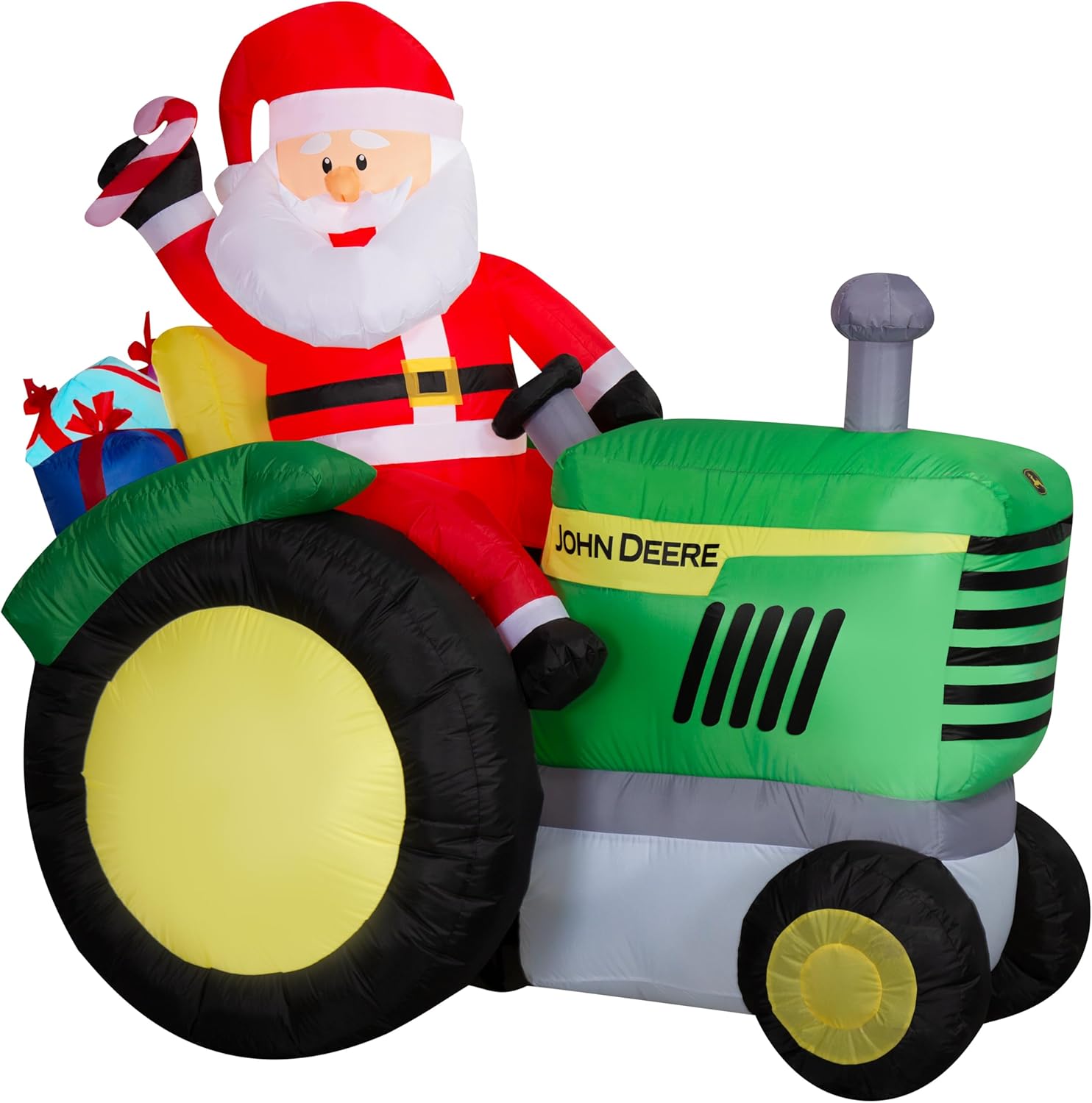 Amazon.com: Gemmy Christmas Airblown Inflatable John Deere Tractor w ...