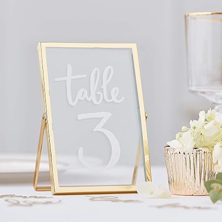 Ginger Ray Gold Free Standing 10cm x 15cm Photo Frame for Weddings ...