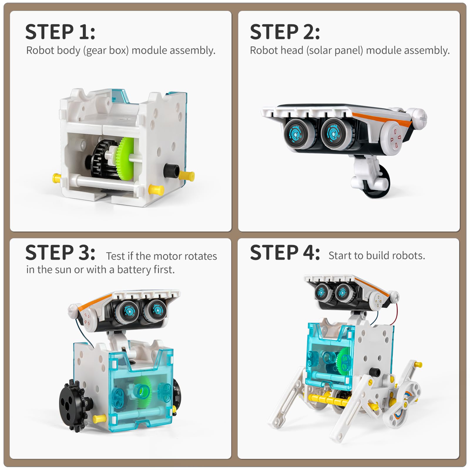 Snapklik.com : STEM 12-in-1 Solar Power Robots Creation Toy ...