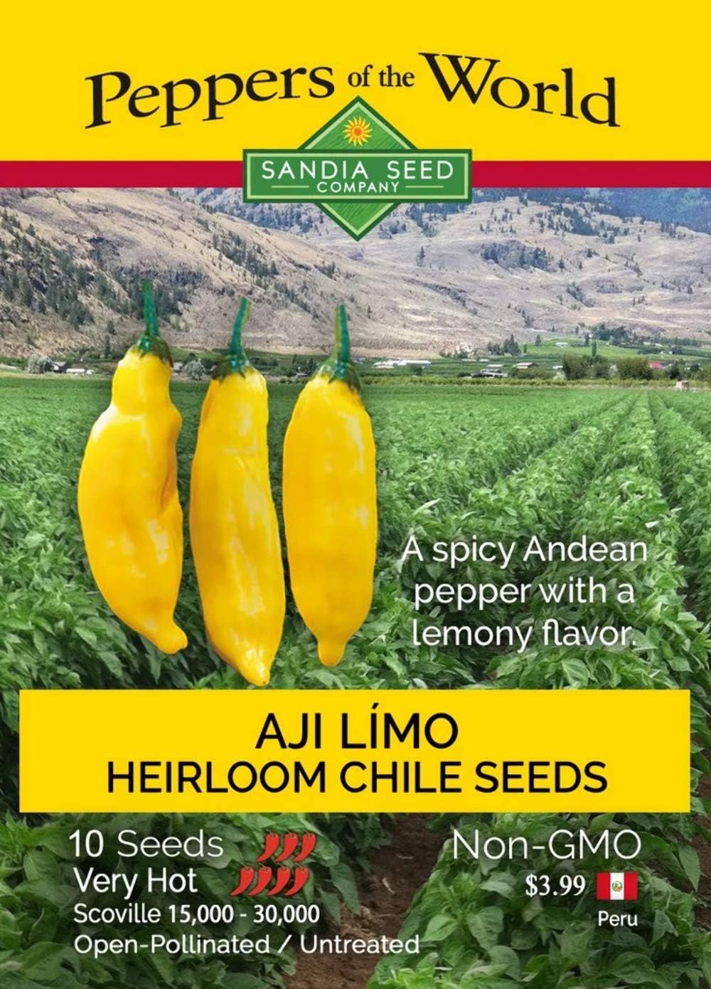 Amazon.com : Aji Limo Pepper Seeds- Spicy Andean Chile with Lemony ...