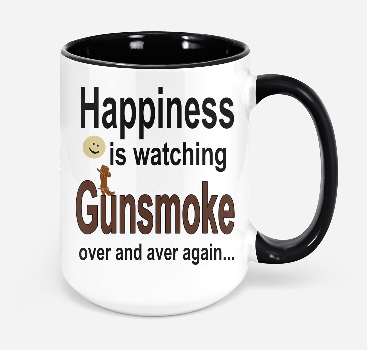 Amazon.com: Happiness Is Watching Gunsmoke Mugs Unique Coffee Mug ...