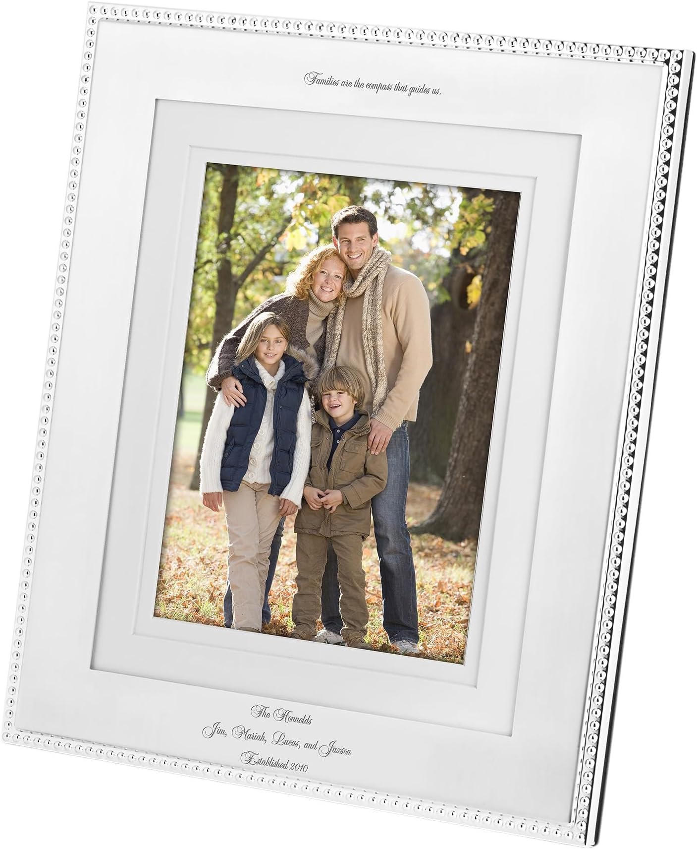 Amazon.com: THINGS REMEMBERED Engraved Silver Beaded 8x10 Picture Frame ...