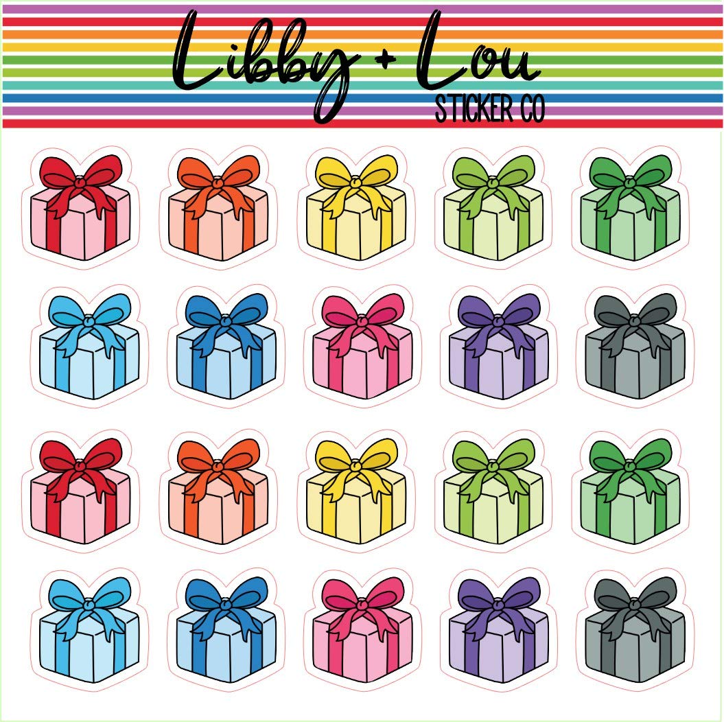 Amazon.com: Birthday Presents Planner Stickers | Libby + Lou Sticker Co ...