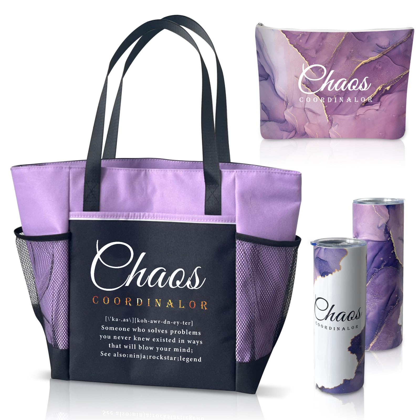 Amazon.com: CMINAUS 3 Pcs Chaos Coordinator Gifts Sets-Tote Bag ...