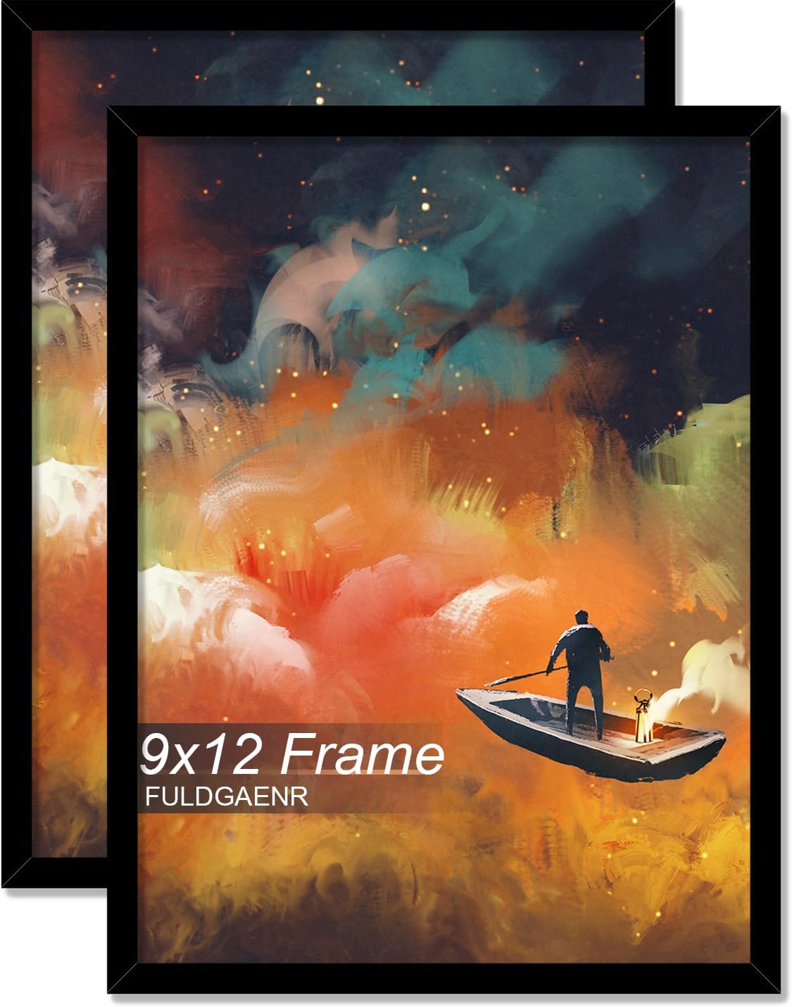 Amazon.com - FULDGAENR 9x12 Picture Frame Set of 2, Black Frames for 9 ...