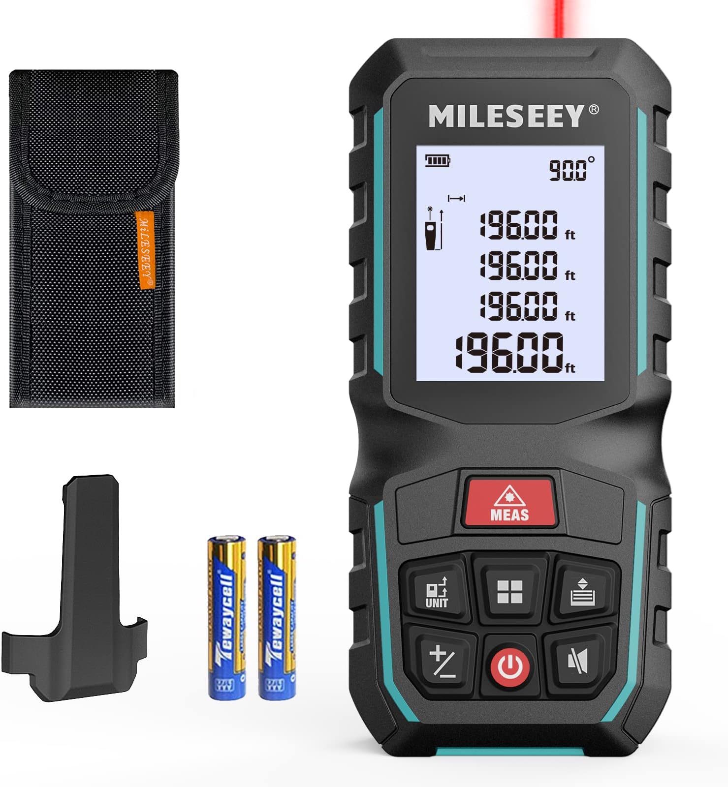 MiLESEEY G2 Laser Measurement Tool 330FT (Ft/in/M/Ft+in) with Angle ...