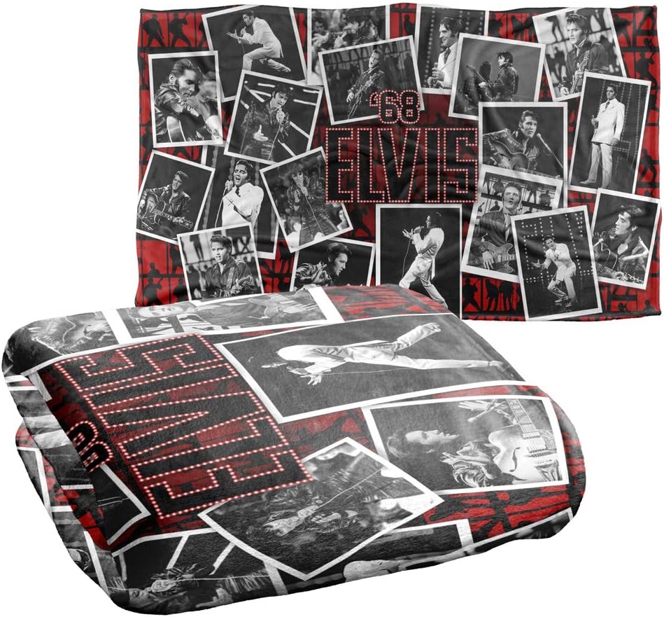 Amazon.com: Elvis Presley Comeback to 68 Silky Touch Super Soft Throw ...