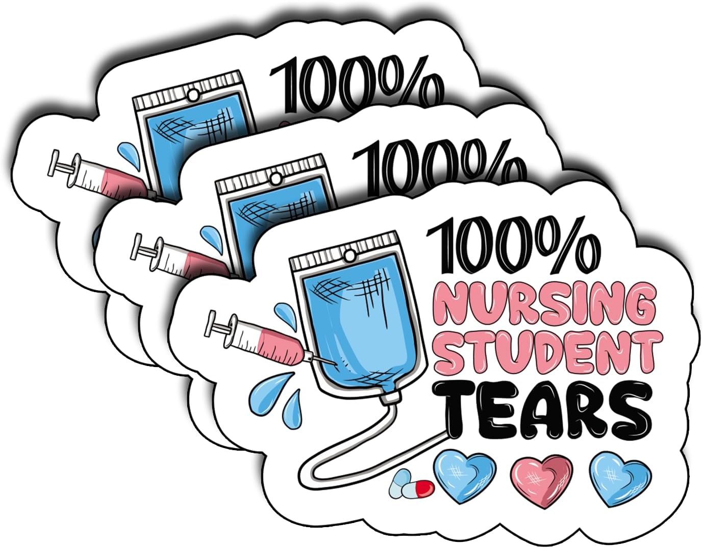 Amazon.com: (3Pcs) Nursing Student Tears Sticker, Sticker Gifts Nursing ...