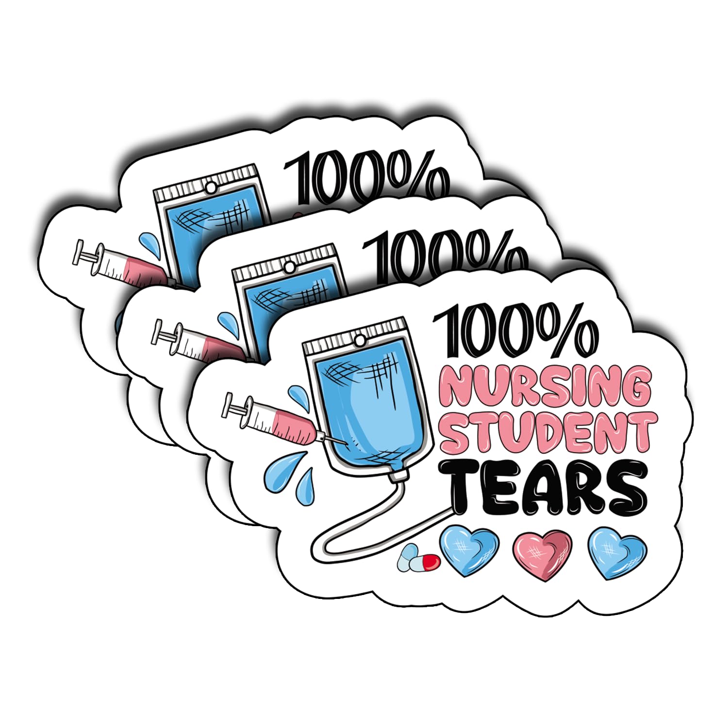 Amazon.com: (3Pcs) Nursing Student Tears Sticker, Sticker Gifts Nursing ...