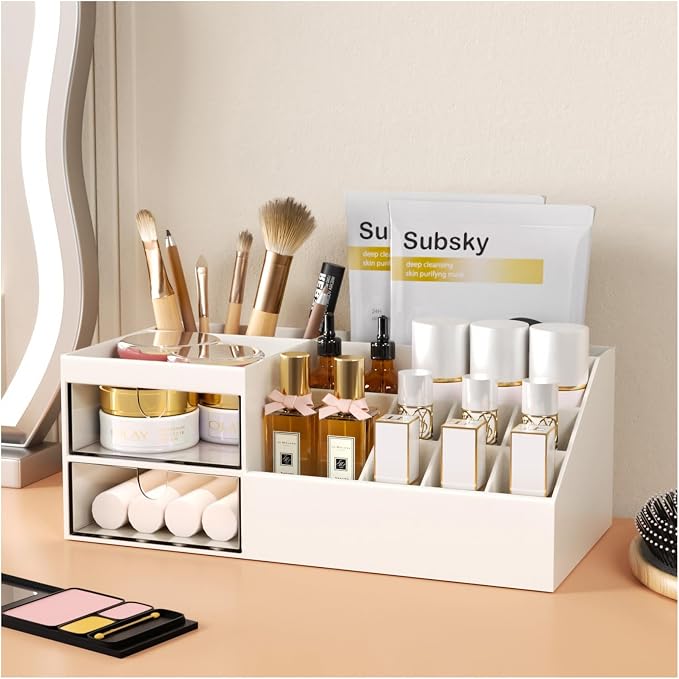 Subsky Makeup Organiser with Drawers, Make Up Storage Cosmetic Dressing ...