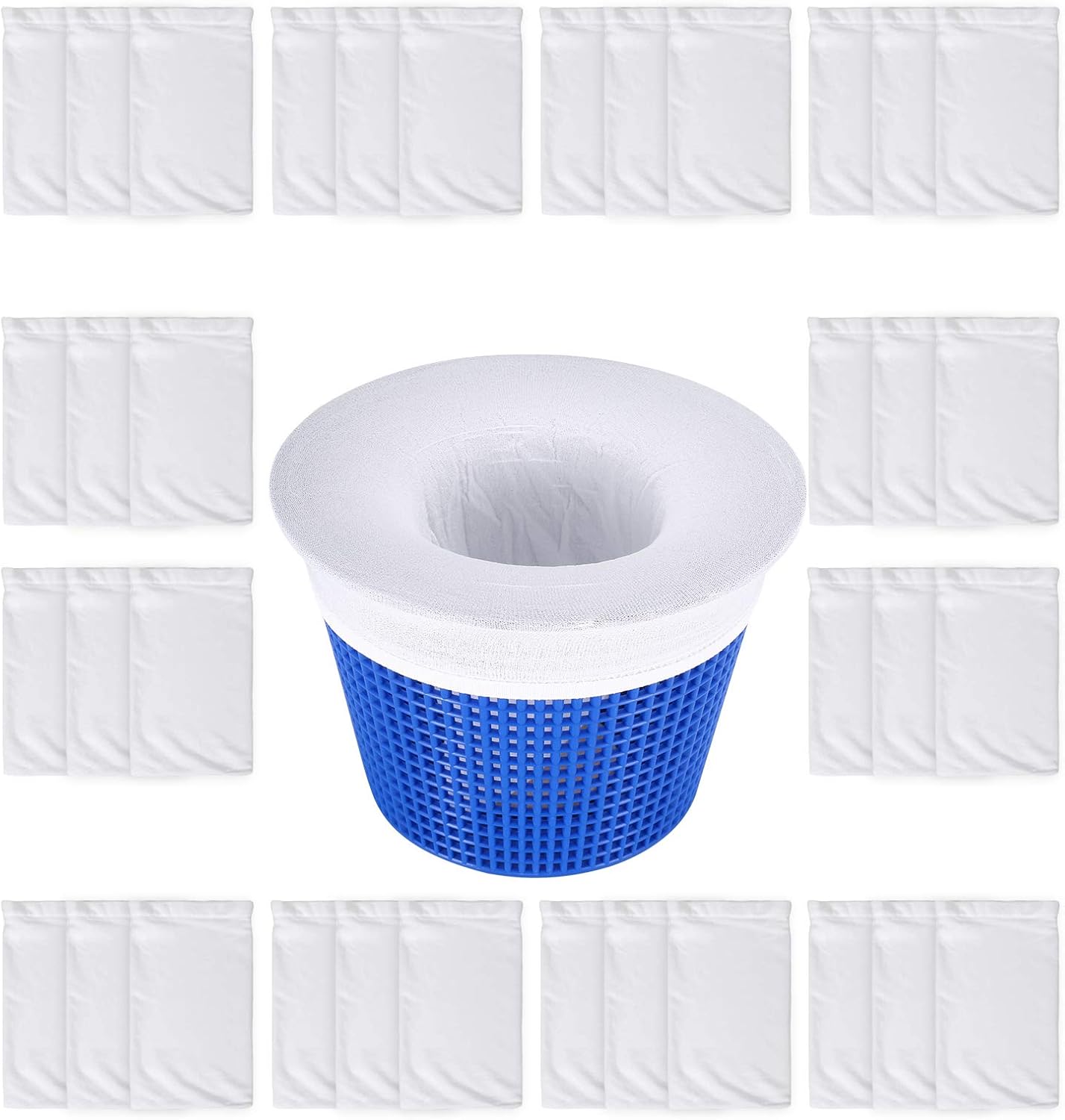 Amazon.com: SVBAQUUY Pool Skimmer Socks Pack of 60 Filter Nets Swimming ...