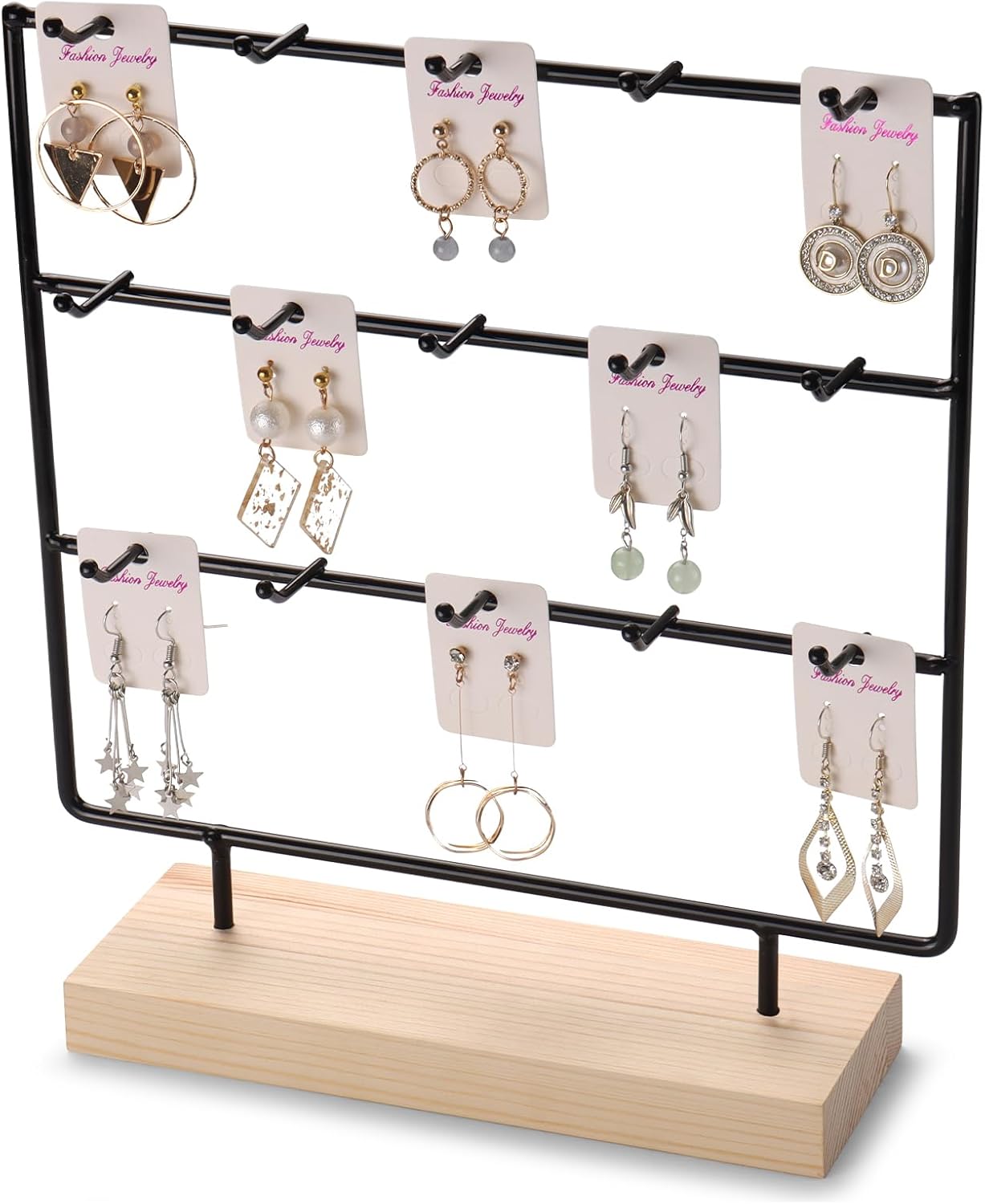Amazon.com: RUINENGDA Earring Display Stands for Selling 3 Tier 15 ...